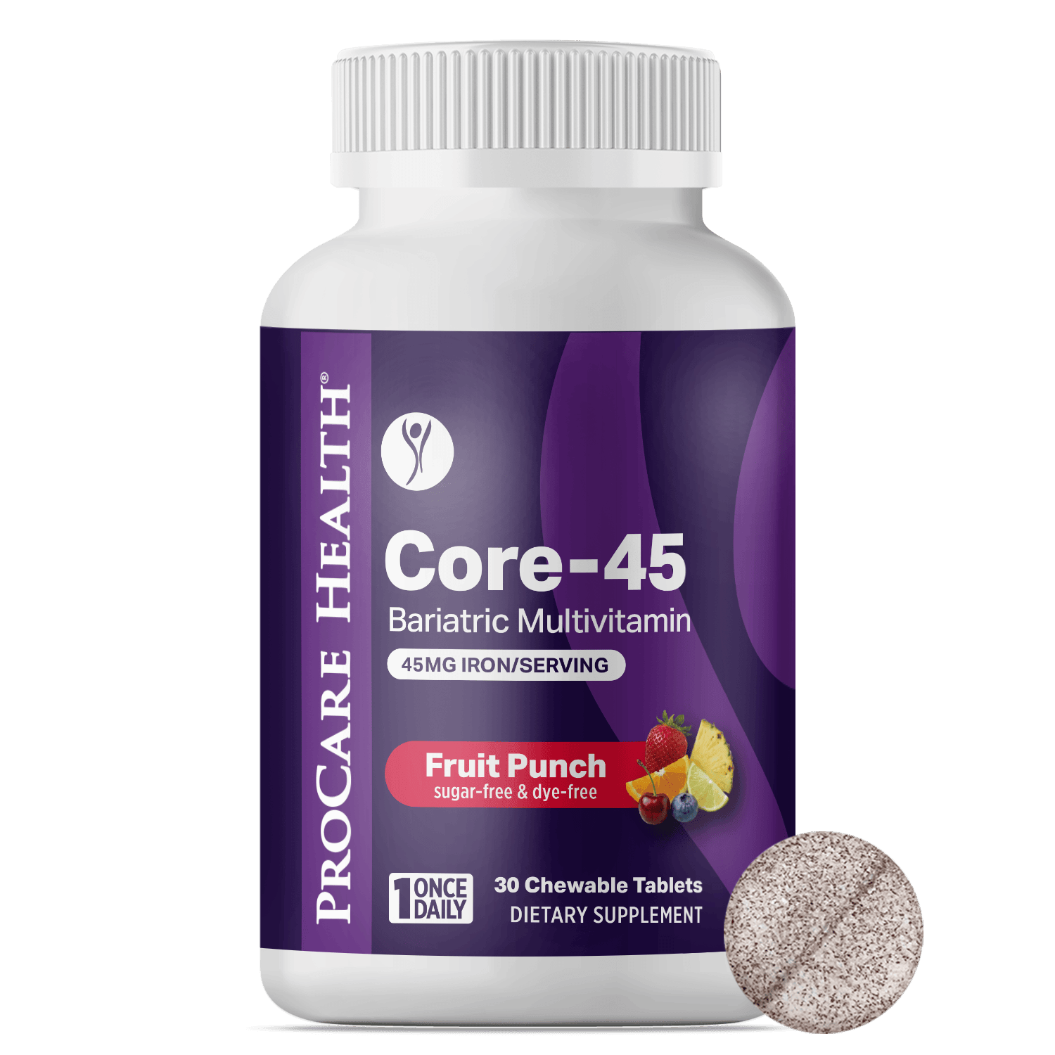 Core-45 Bariatric Multivitamin Chewable | Fruit Punch