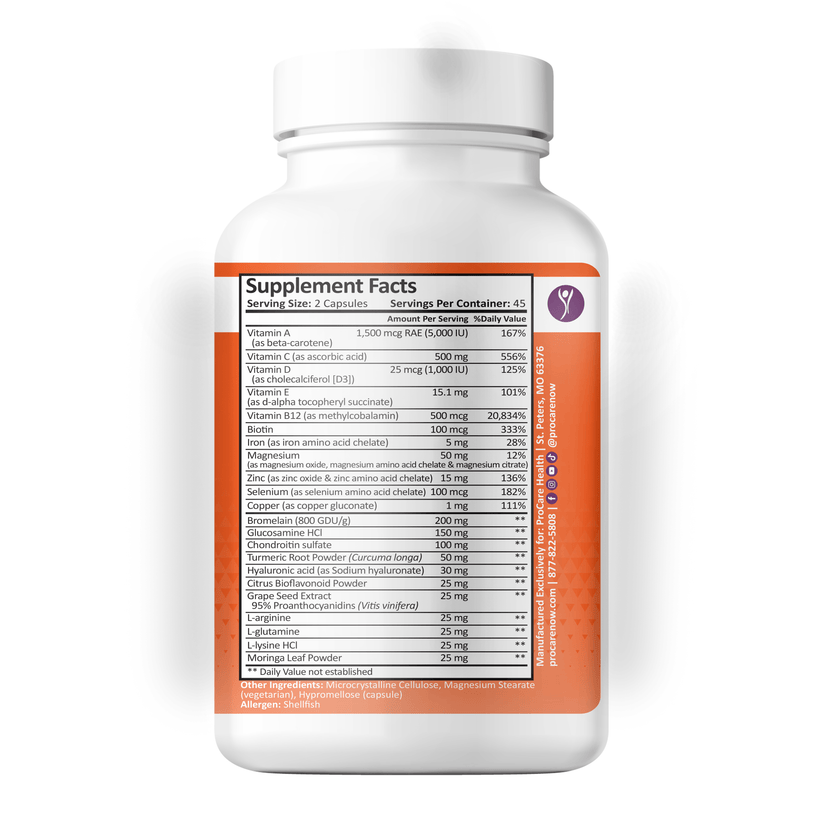 Wound Support+ Capsules | Recovery, Tissue & Collagen Health Formula