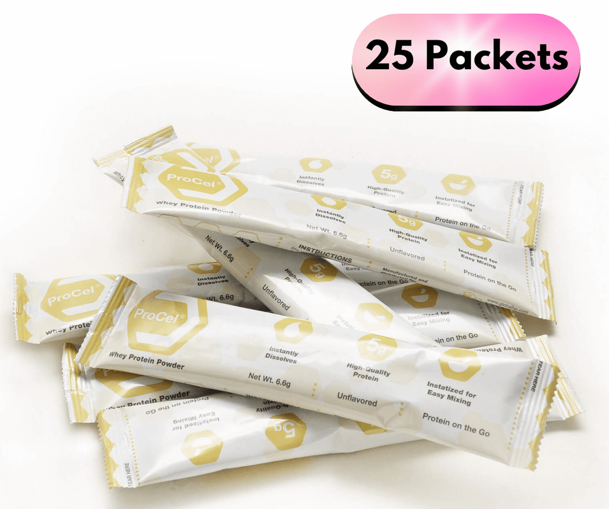 ProCel Whey Protein Unflavored Packets - 25 Count