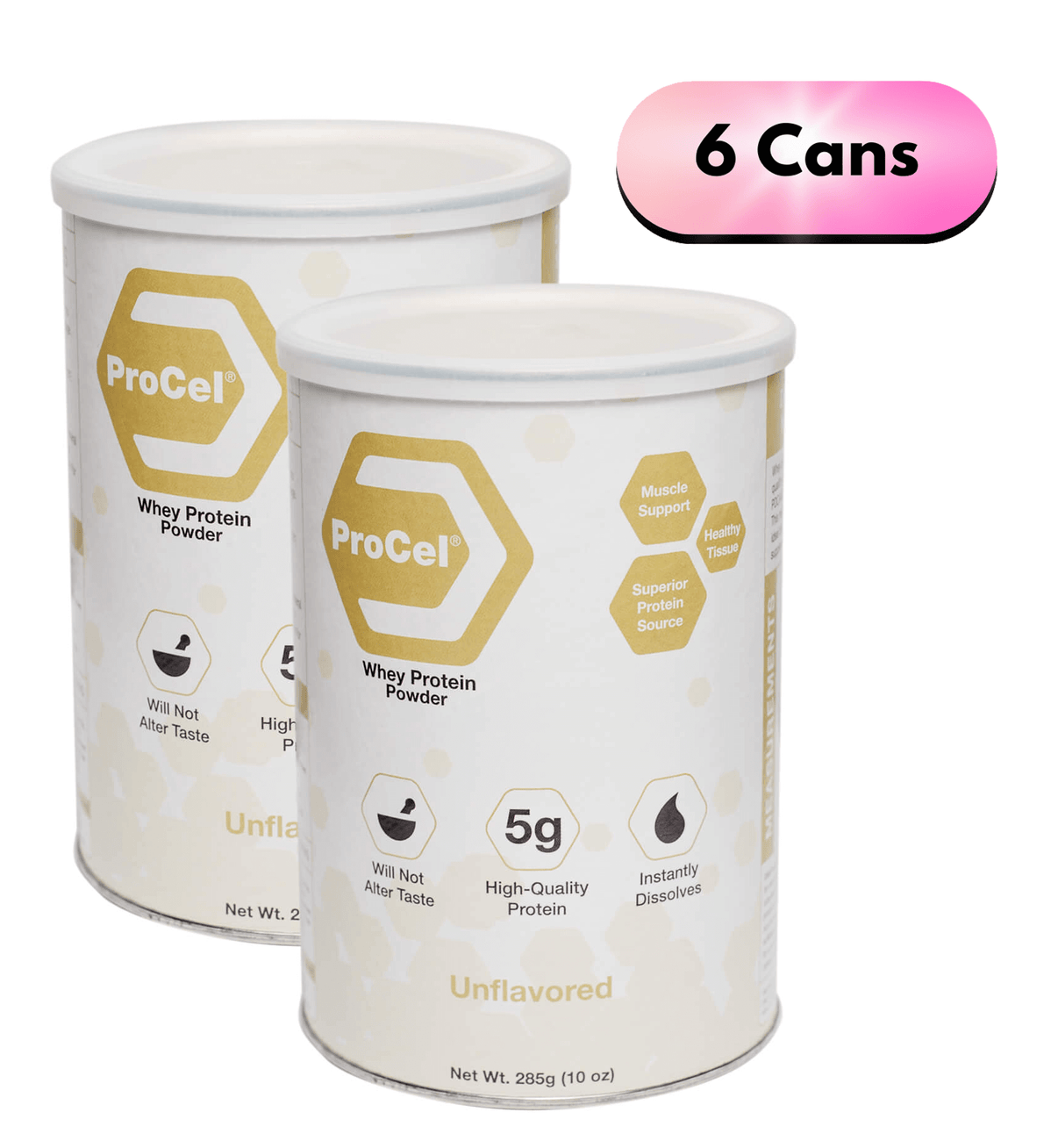 ProCel Unflavored Whey Protein Powder 10oz Can